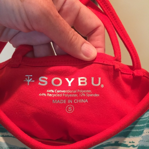 Soybu | Dresses | Soybu Red And Sea Green Sun Dress | Poshmark